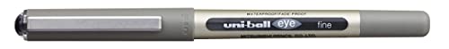 uni-ball UB-157 Eye Rollerball Pens. Premium Fine 0.7mm Ballpoint Tip for Super Smooth Handwriting, Drawing, Art, Crafts and Colouring. Fade and Water Resistant Liquid Uni Super Ink. Box of 12 Black