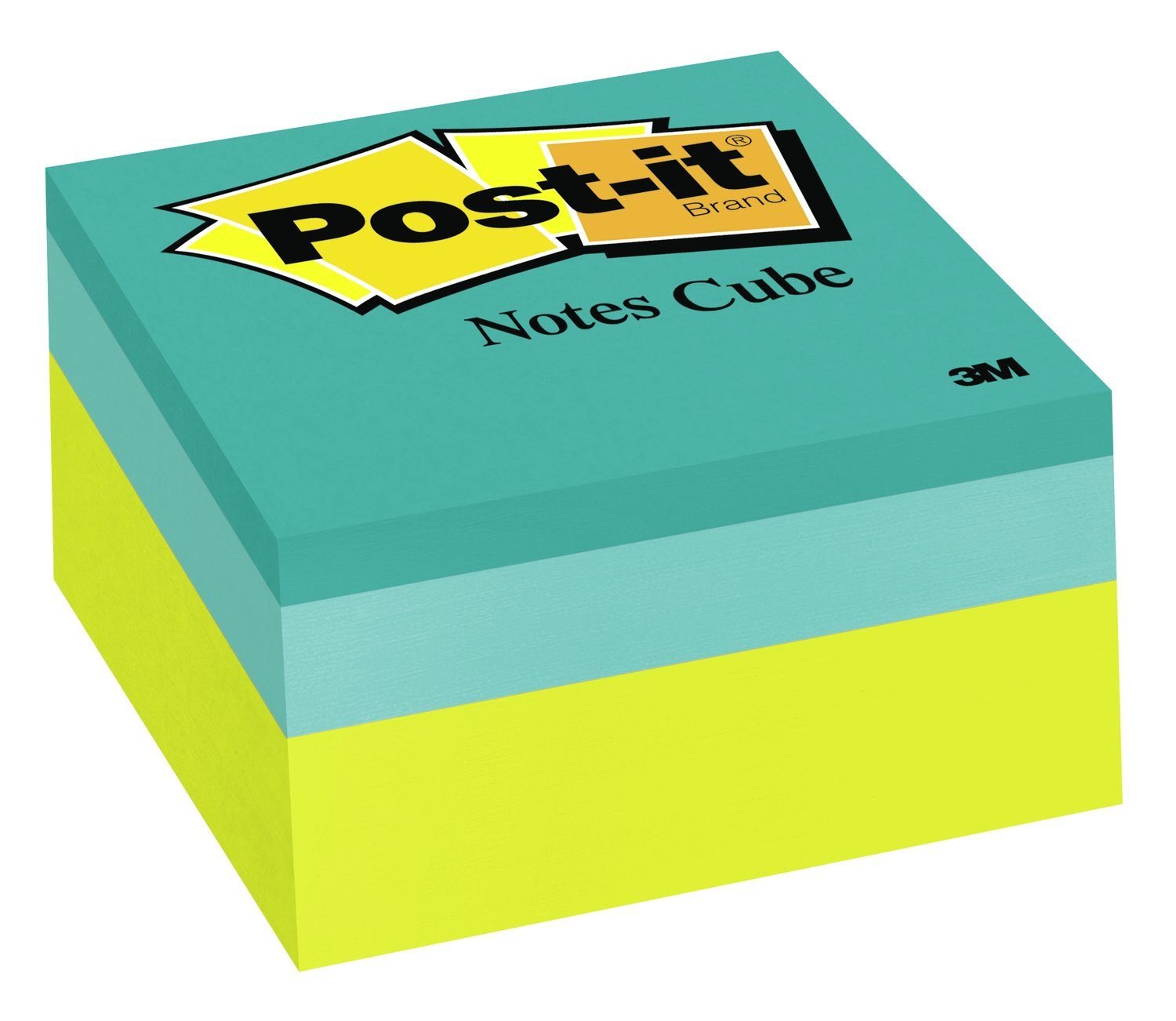 Post-it Notes Cube, America’s #1 Favorite Sticky Notes, 3 in x 3 in, Green Wave, 400 Sheets/Cube (2054-PP)