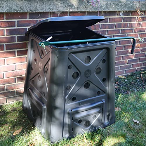 Redmon Since 1883 8000 Compost 65 Gallon bin, Full, Black