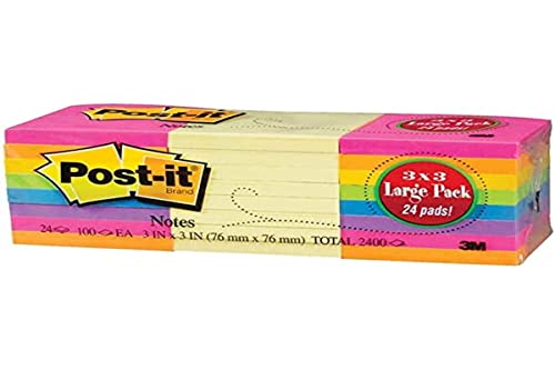 Post it Brand 3M 3 Inch X3Inch Post-IT Notes Large, 2400 Count