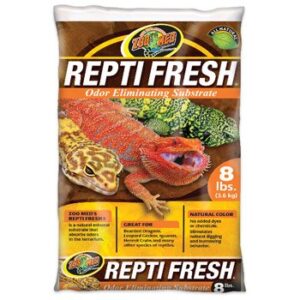 zoo med reptifresh odor eliminating substrate, blacks & grays, 8 lb