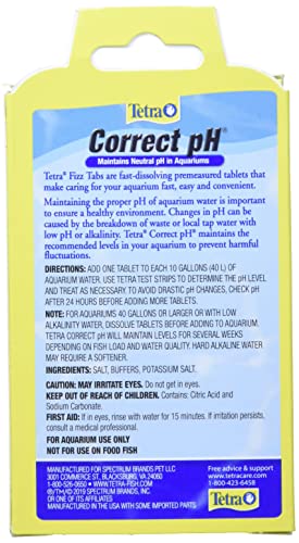 Tetra Correct pH Tablets 8 Count, For aquarium Water