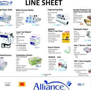 Perforated Paper Alliance Laser Cut Sheet 8.5 x 11 inch, 20 lb, 92 Bright - Made In The USA (3.67 & 7.33 From Bottom, 2,500 Sheets | Case)