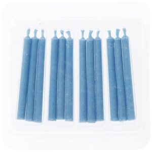 wilton blue color flame candles, 12 count