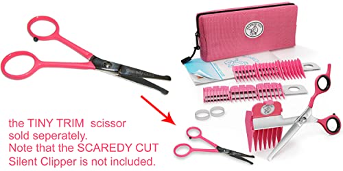 Tiny Trim 4.5" Ball-Tipped Scissor for Dog, Cat and all Pet Grooming - Ear, Nose, Face & Paw - Scaredy Cut's small Safety Scissor