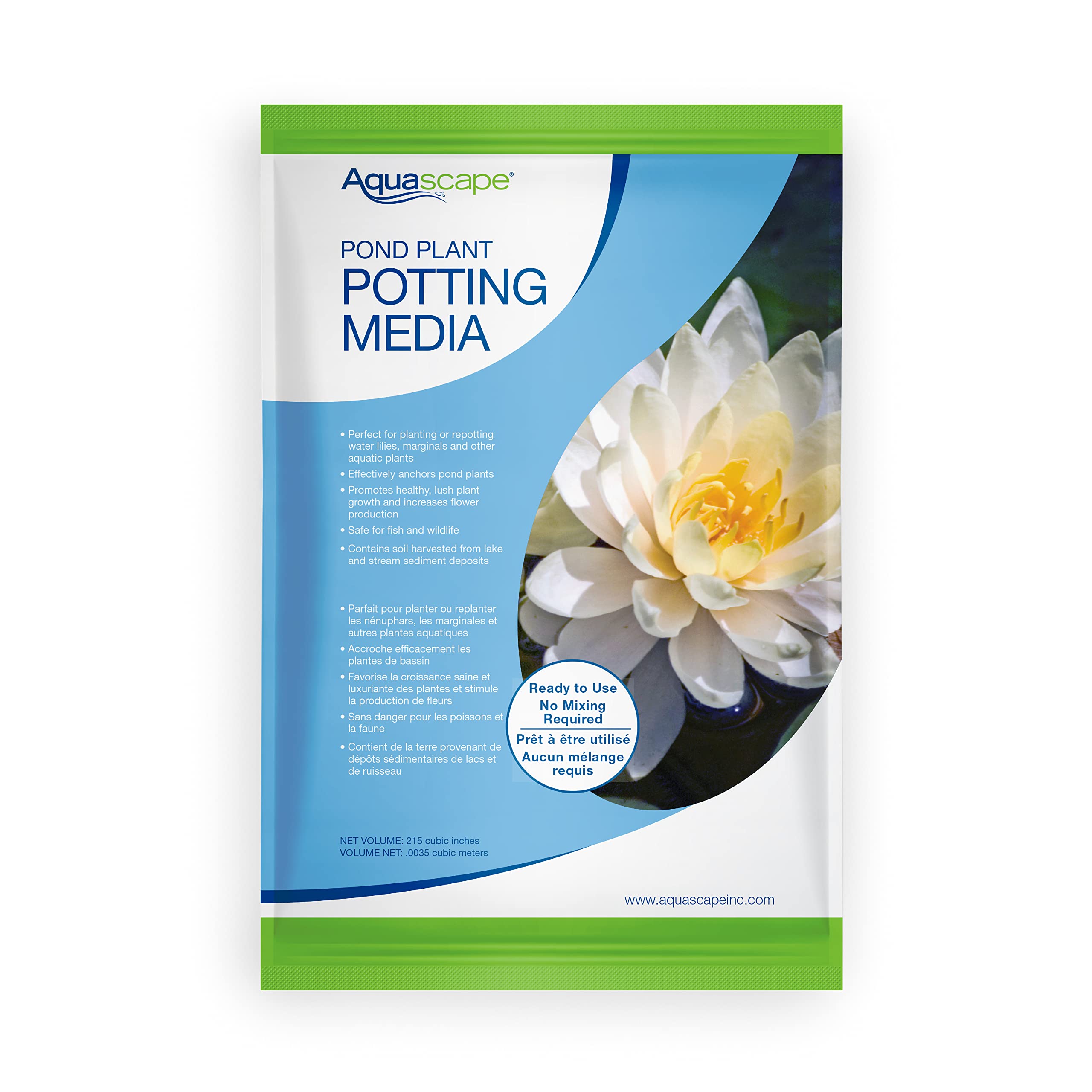 Aquascape 89002 Pond Potting Media for Aquatic Plants, 10 Pounds | 890, 215 cubic inches, Brown