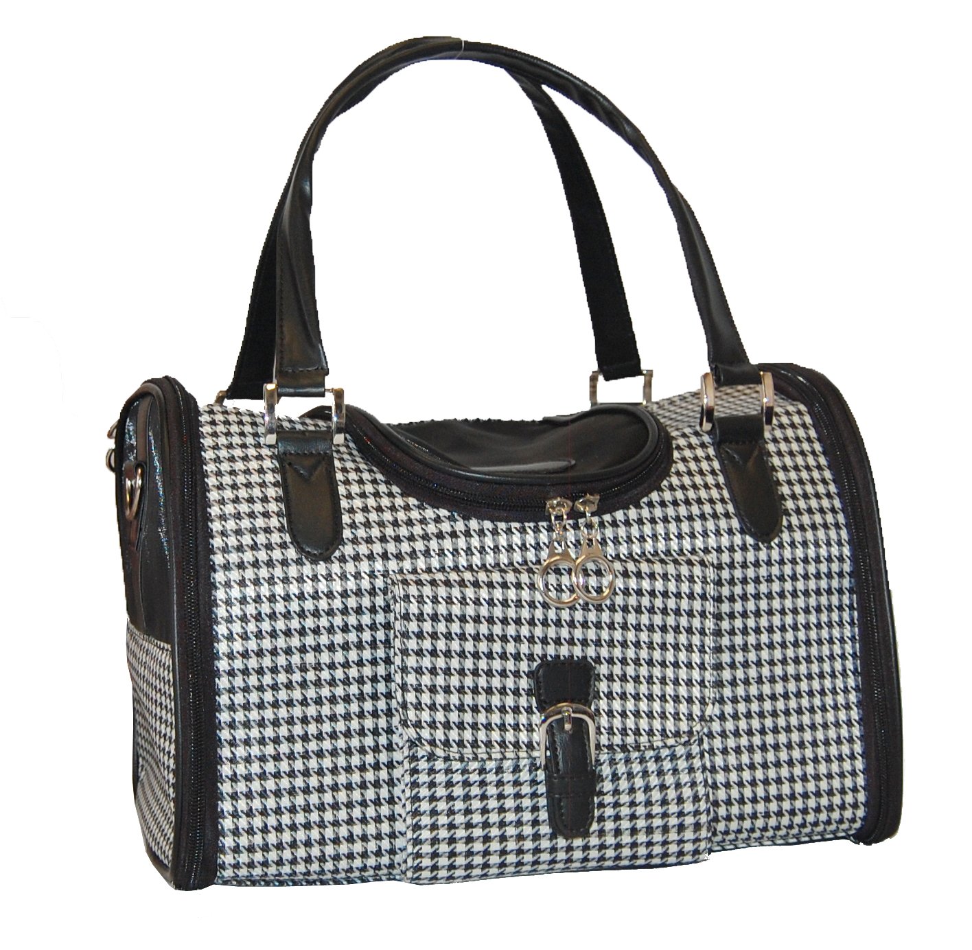 Anima Houndstooth Print Travel Carrier, 13-Inch by 7-Inch by 9-Inch, Small