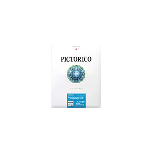 Pictorico TPU100 Premium OHP Transparency Film, 170gsm, 5.2mil., 8.5x11"-20 Sheets