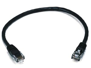 monoprice 102288 cat6 ethernet patch cable - network internet cord - rj45, stranded, 550mhz, utp, pure bare copper wire, 24awg, 1ft, black