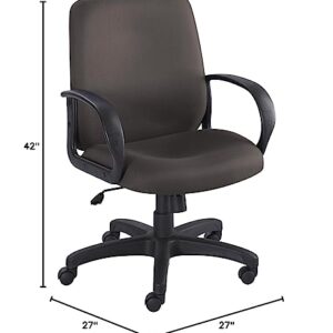 Safco Products 6301BL Poise Executive Mid Back Chair, Black