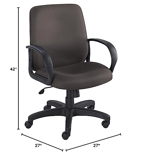 Safco Products 6301BL Poise Executive Mid Back Chair, Black