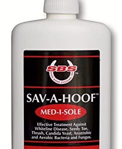 SAV-A-HOOF Med-i-sole by SBS Equine , Hoof Treatment for Infections of the Sole & Frog, Effective Under Shoes and Pads, 10 oz gel