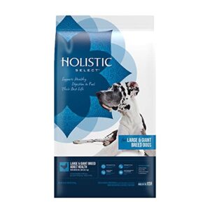 holistic select natural dry dog food, large & giant breed adult recipe, 30-pound bag