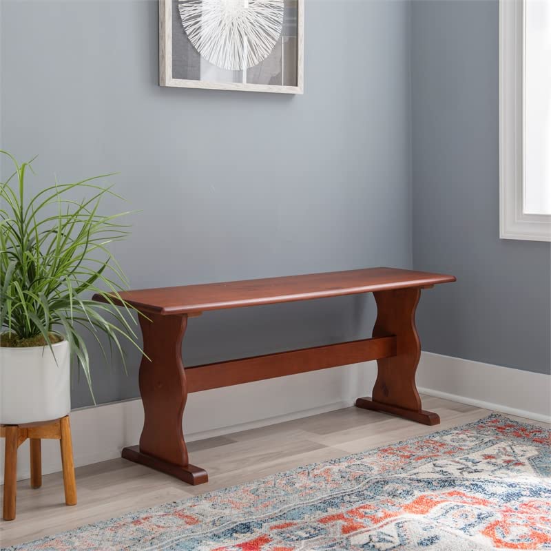 Linon Chelsea Walnut Bench