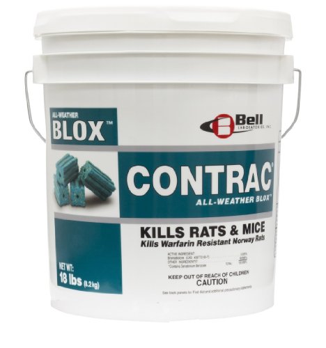 18 LB Contrac Blox Rodent Control Rodenticide Kills Mice & Rats