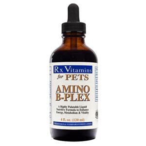 rx vitamins amino b plex for pets - b vitamin complex plus amino acids for dogs & cats - vitamin supplements for dogs' & cats' total body support - 4 oz