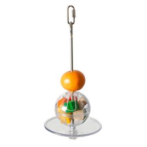 featherland paradise | hanging buffet ball | interactive bird toy and treat dispenser | creative foraging systems | ideal for medium to extra large birds