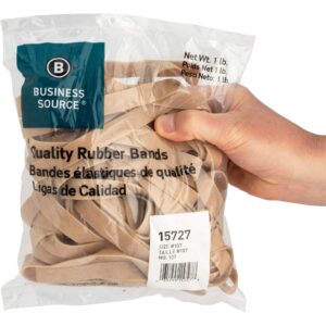 Business Source Size 107 Rubber Bands - 1 lb. Bag (15727), 40 Count , Crepe