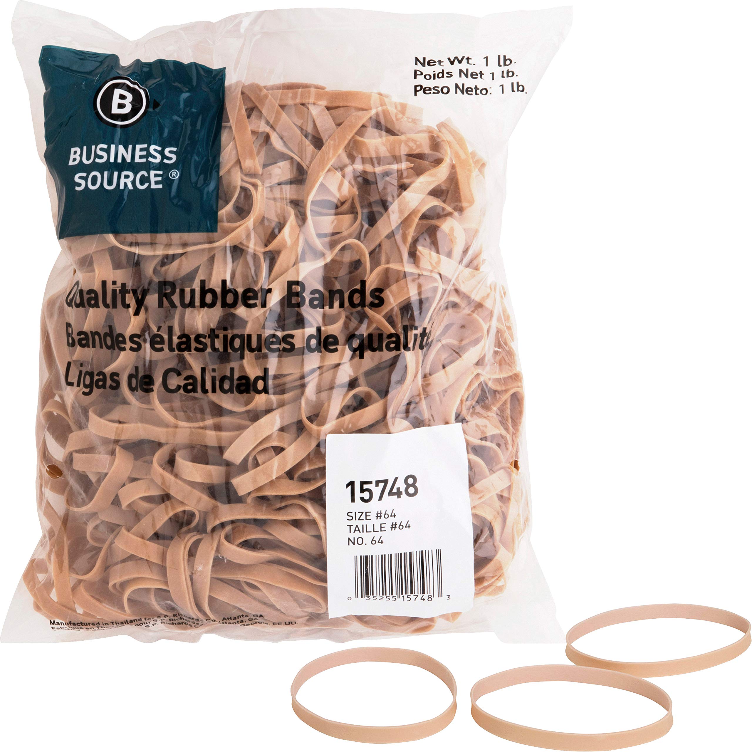 Business Source Size 64 Rubber Bands (15748), Crepe