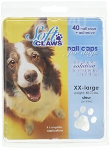 soft claws dog nail caps take home kit, xx-large, natural