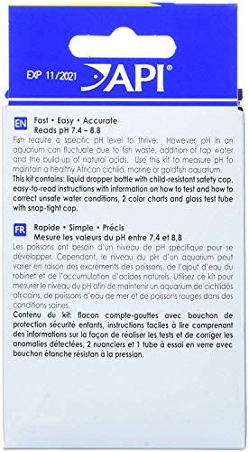 API HIGH RANGE PH TEST KIT 160-Test Freshwater and Saltwater Aquarium Water Test Kit, 150-watt halogen bulb