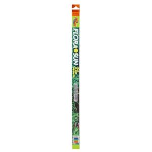 zoo med t-8 flora sun max plant growth fluorescent bulb, 24" l, 17 watts