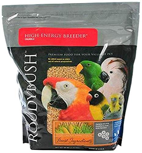 RoudyBush High Energy Breeder Bird Food, Crumbles, 44-Ounce