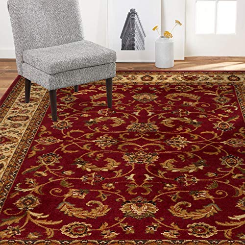 Home Dynamix Royalty Elati Traditional Area Rug 7'8"x10'4", Oriental Red/Ivory