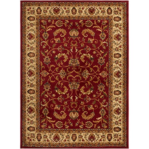 Home Dynamix Royalty Elati Traditional Area Rug 7'8"x10'4", Oriental Red/Ivory