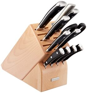 wÜsthof classic ikon twelve piece knife block set | 12-piece german knife set | precision forged high carbon stainless steel kitchen knife set with 15 slot wood block – model