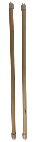 PENN-PLAX Bird-Life Wooden Bird Perches – Great for Parakeets, Lovebirds, Parrotlets, Finches, Canaries, and Other Small Birds – 2-Pack – 18” Long