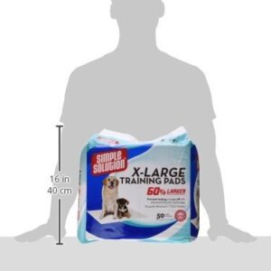 Simple Solution Extra Large Training Puppy Pads - 3 in 1 Attractant - Absorbs Up to & Cups of Liquid - 28x30in - 50 Count