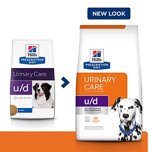 Hill's Prescription Diet u/d Urinary Care Dry Dog Food, Veterinary Diet, 27.5 lb. Bag