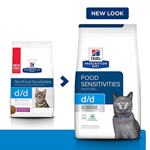 Hill's Prescription Diet d/d Food Sensitivities Duck & Green Pea Formula Dry Cat Food, Veterinary Diet, 3.5 lb. Bag