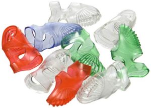 lee tippi micro-gel fingertip grips, size 7, medium, assorted colors, pack of 10