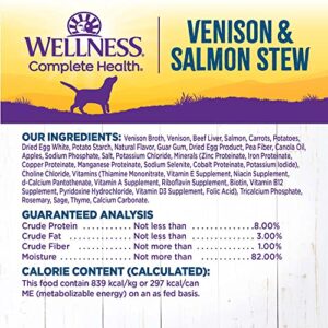 Wellness Thick & Chunky Natural Canned Dog Food, Venison & Salmon Stew, 12.5-Ounce Can (Pack of 12)