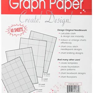 Crafters Helper Needlework Graph Paper, 8-1/2 by 11-Inch, 40 Per Package