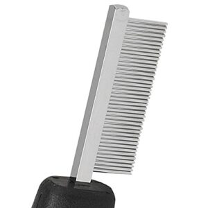 Master Grooming Tools Face & Finishing Combs — Ergonomic Combs for Grooming Dogs, 6¼", Black