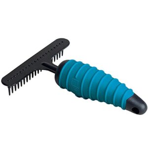 Master Grooming Tools Ergonomic Undercoat Rakes — Efficient Tools for Grooming Dogs, Long Pins, Black