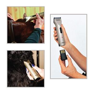 WAHL Professional Animal Arco Pet, Dog, Cat, and Horse Cordless Clipper Kit, Champagne (8786-452)