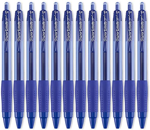 Paper Mate 1753366 Gel Pens, Retractable, 1.0mm, Bold Point, Blue Ink/Barrel