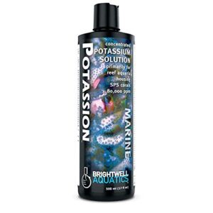 brightwell aquatics potassion - liquid potassium supplement for marine reef fish aquariums 500-ml