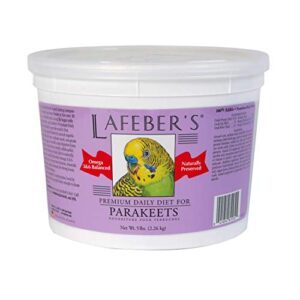 lafeber's premium daily diet pellets pet bird food, made with non-gmo and human-grade ingredients, for parakeets (budgies), 5 lb