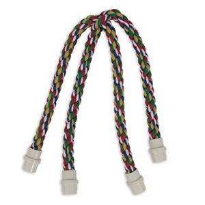 jw pet booda byrdy bush interactive bird toy, cable cross multi, medium