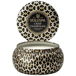 voluspa 2 wick maison metallo candle - crisp champagne