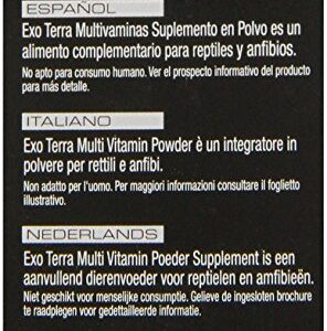 Exo Terra Multi Vitamin Powder Supplement for Reptiles and Amphibians, 1.1 Oz., PT 1860