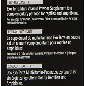 Exo Terra Multi Vitamin Powder Supplement for Reptiles and Amphibians, 1.1 Oz., PT 1860