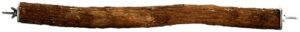 polly's full length hardwood bird perch, 16-inch, natural brown