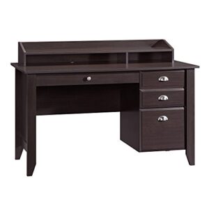 sauder shoal creek desk, jamocha wood finish