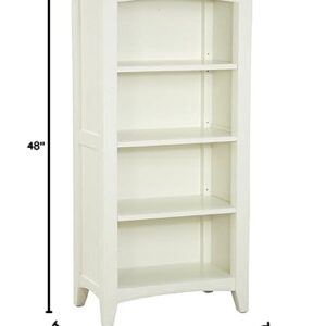 Alaterre Shaker Cottage Bookcase, Four Shelf, Ivory